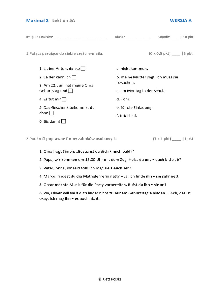 Maximal 2 Lektion 5A | PDF