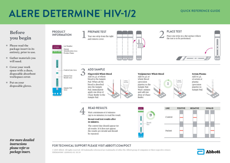 v02 Alere Determine HIV-12 Quick Reference | PDF