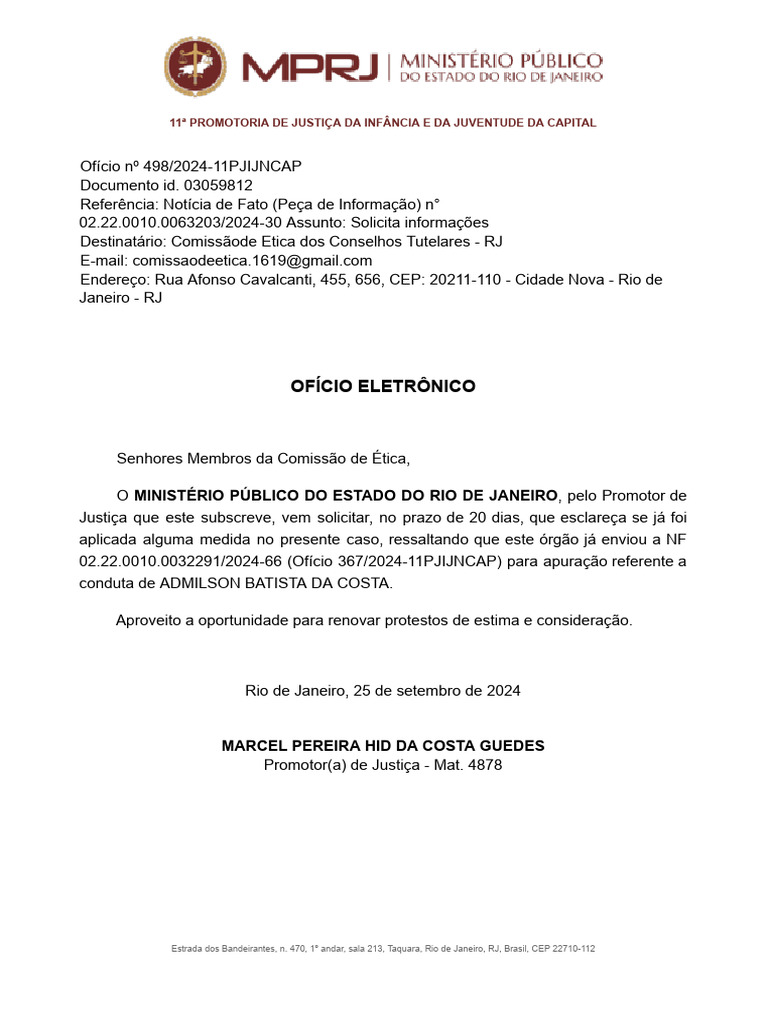 ofício 498-11PJIJNCAP | PDF