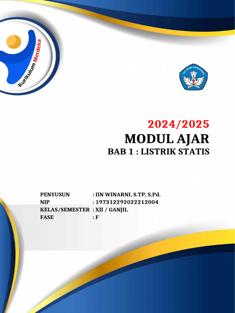 Modul Ajar Listrik Statis Kelas 12 | PDF
