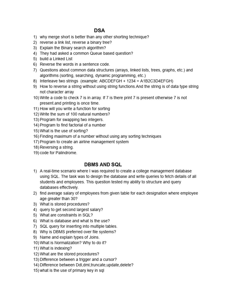 UST Interview Preparation | PDF