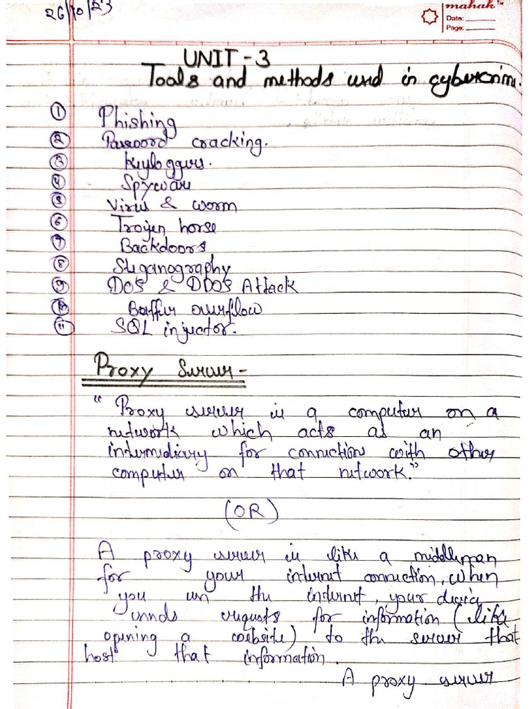 Cyber Security Unit 3 Notes | PDF