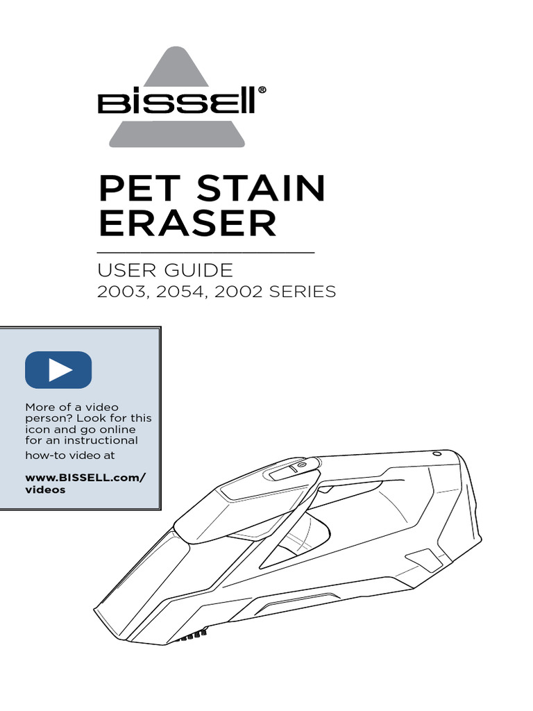Bissel Hand Shampooer User Manual | PDF