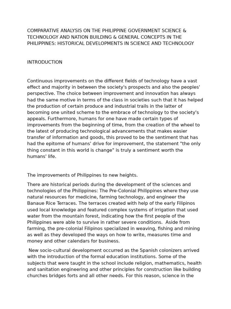Comparative Analysis Sts | PDF