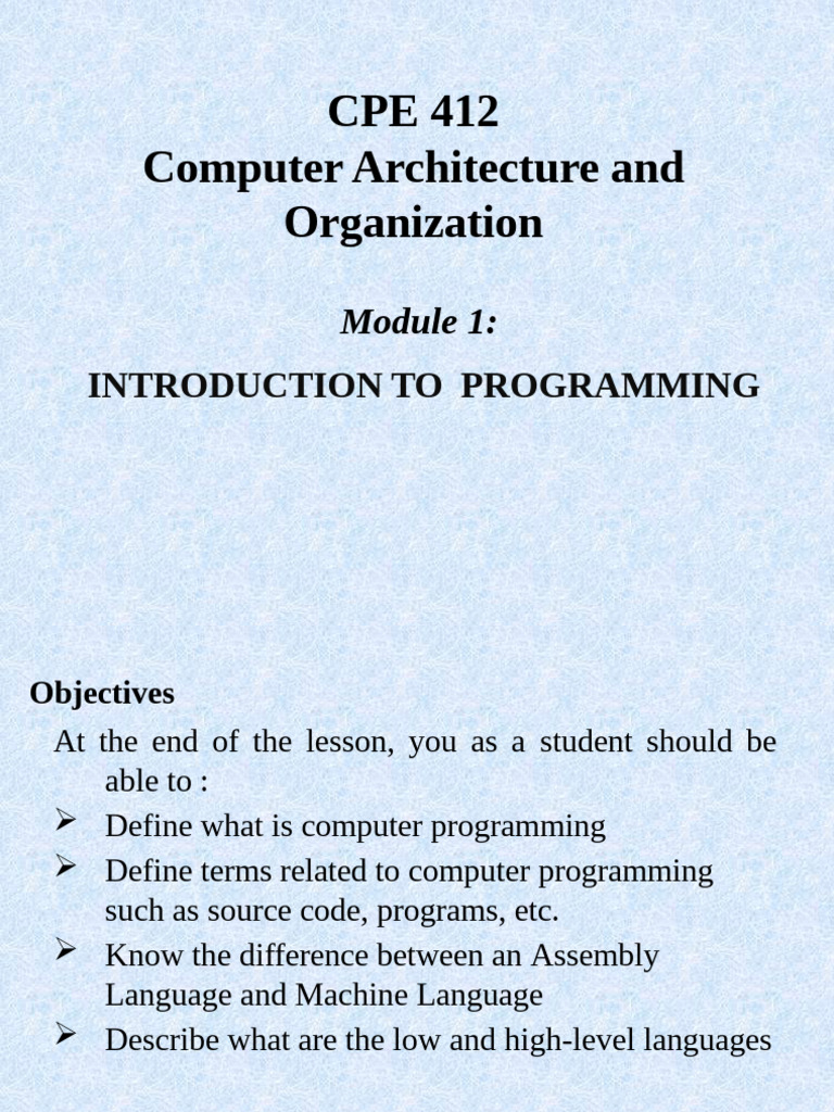 Module 1b Programming Language | PDF