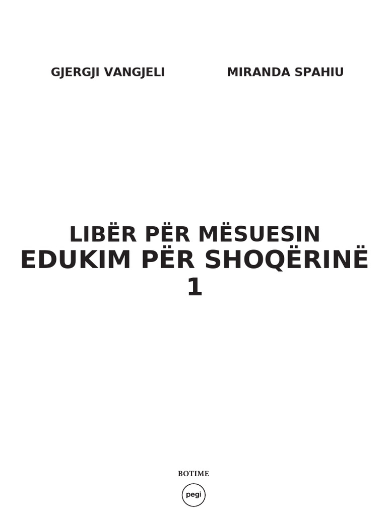 Edukim Per Shoqerine 1 - Ditare | PDF