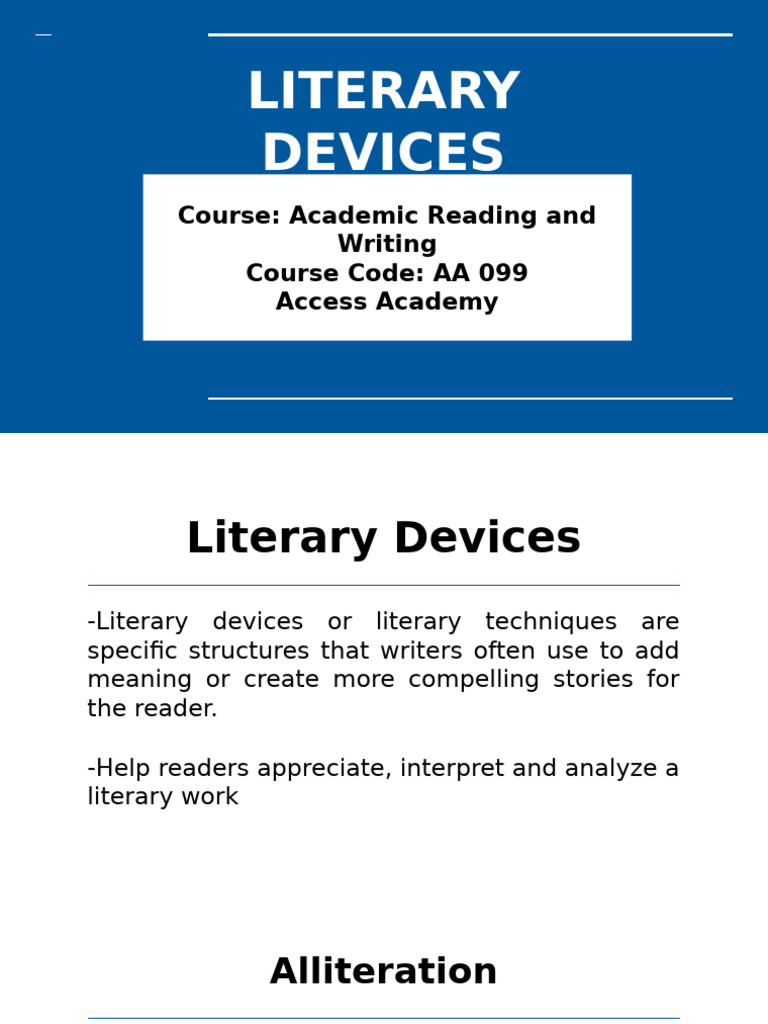 Lec-10 Literary Devices | PDF