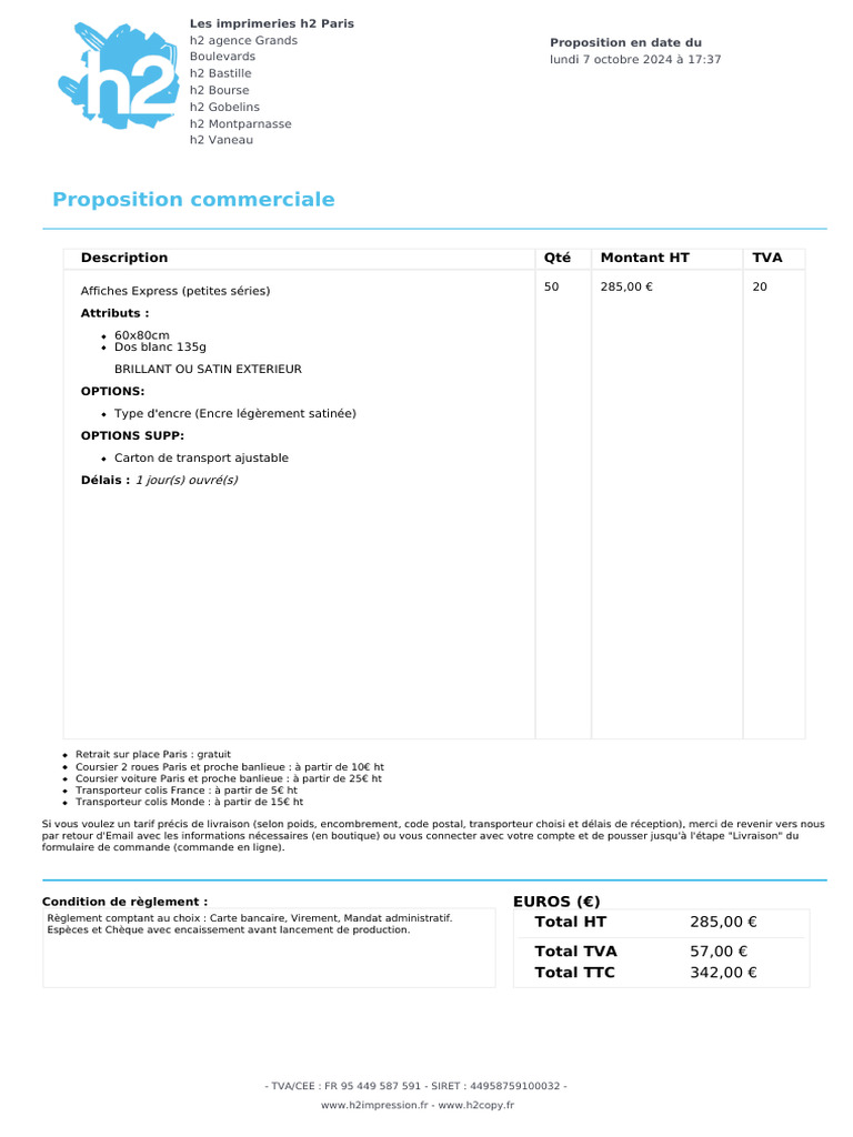 Proposition Affiches Express Uv | PDF