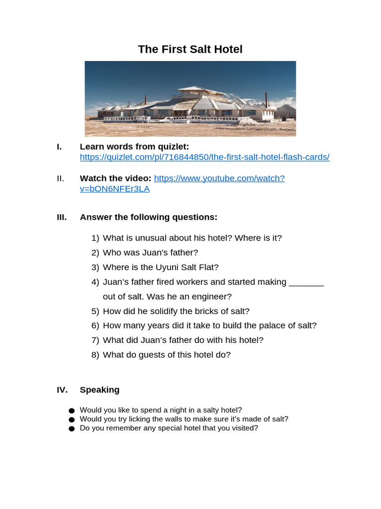 The First Salt Hotel | PDF | Language Arts & Discipline | Home & Garden