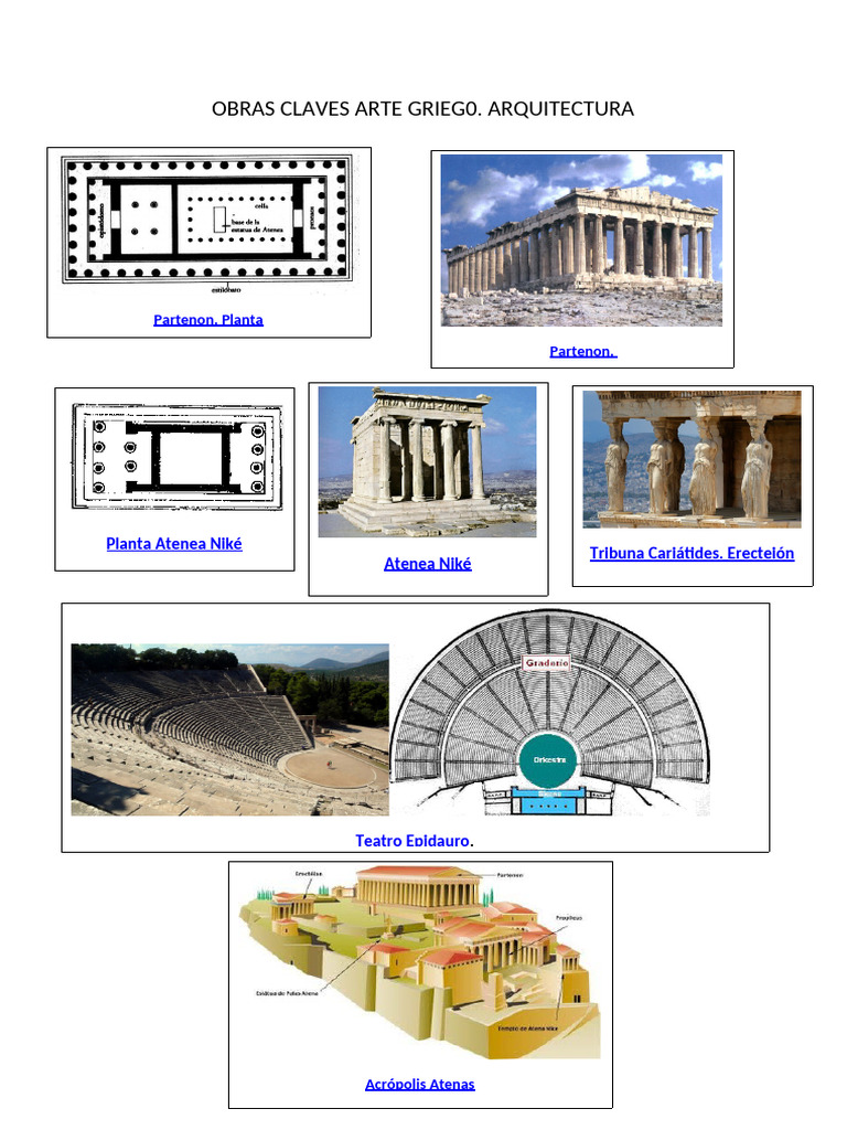 1.1 Obras Claves ARQUITECTURA GRIEGA | PDF
