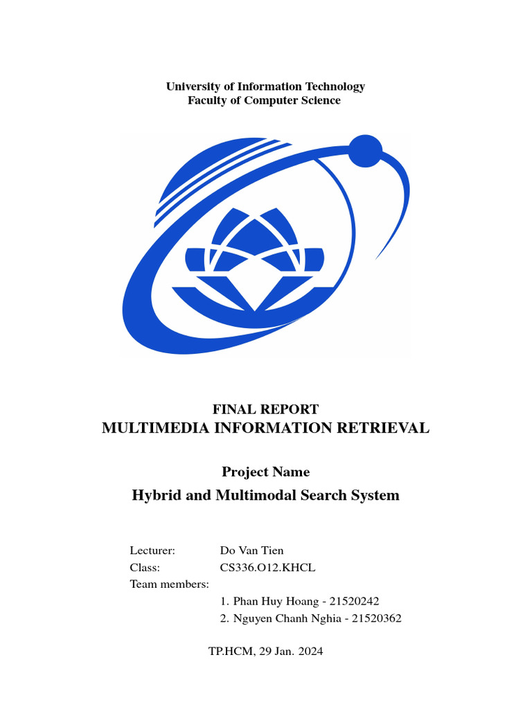 Final Report Information Retrieval 21520242 21520362 | PDF