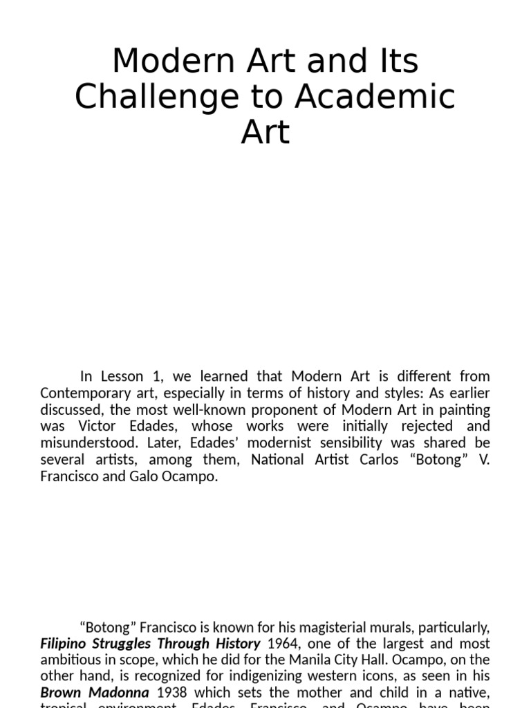 Modern Art and Its Challenge To Academic Art | PDF
