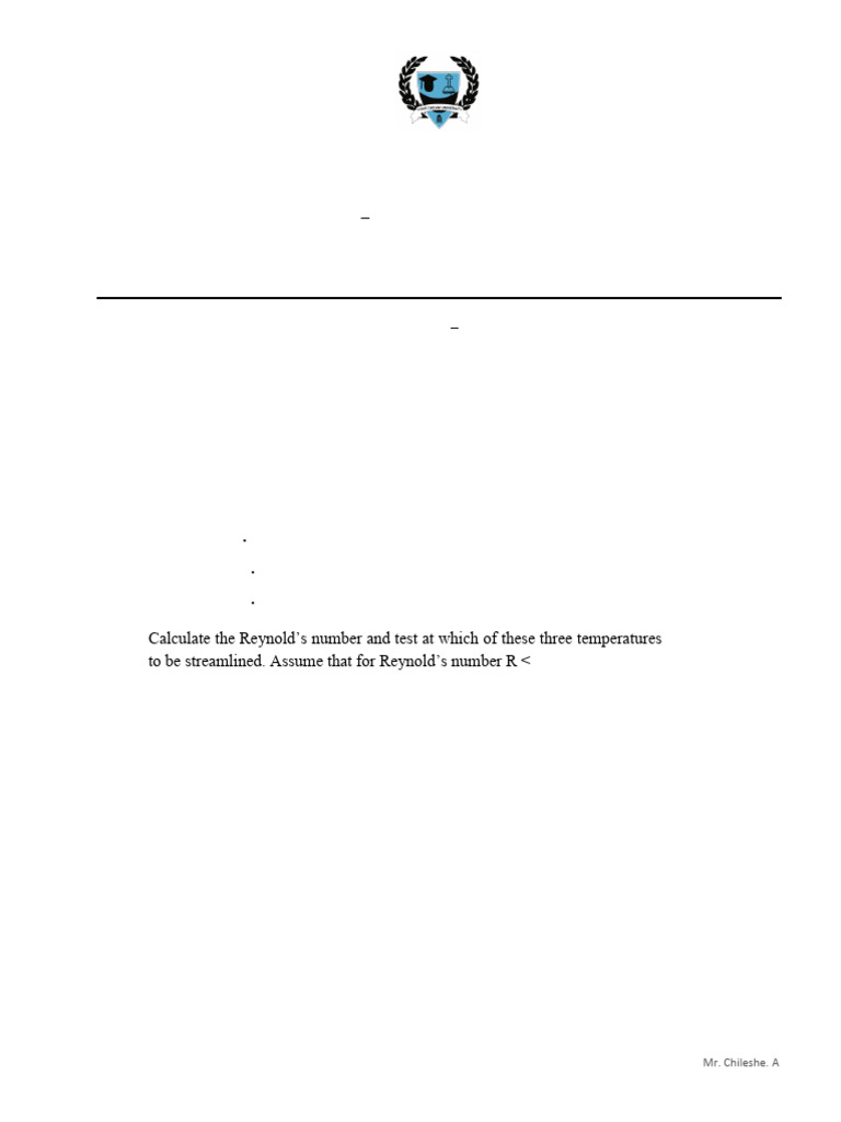 Tutorial Sheet 5 - Fluid Motion | PDF