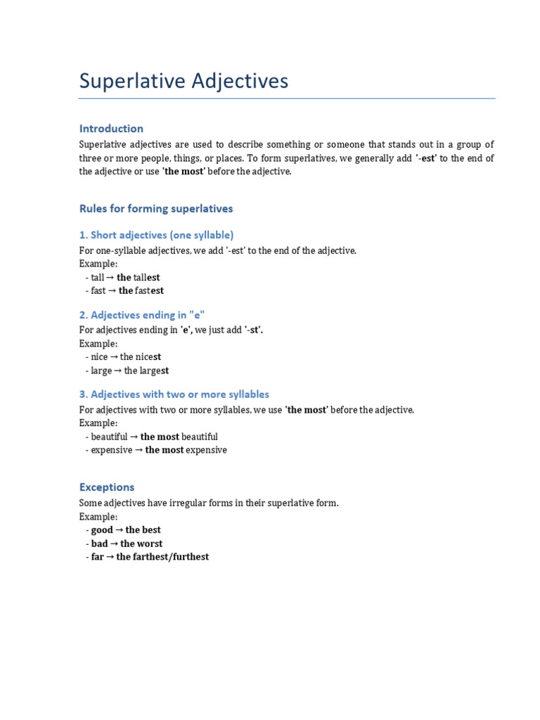 Superlative_Adjectives_Class_English | PDF