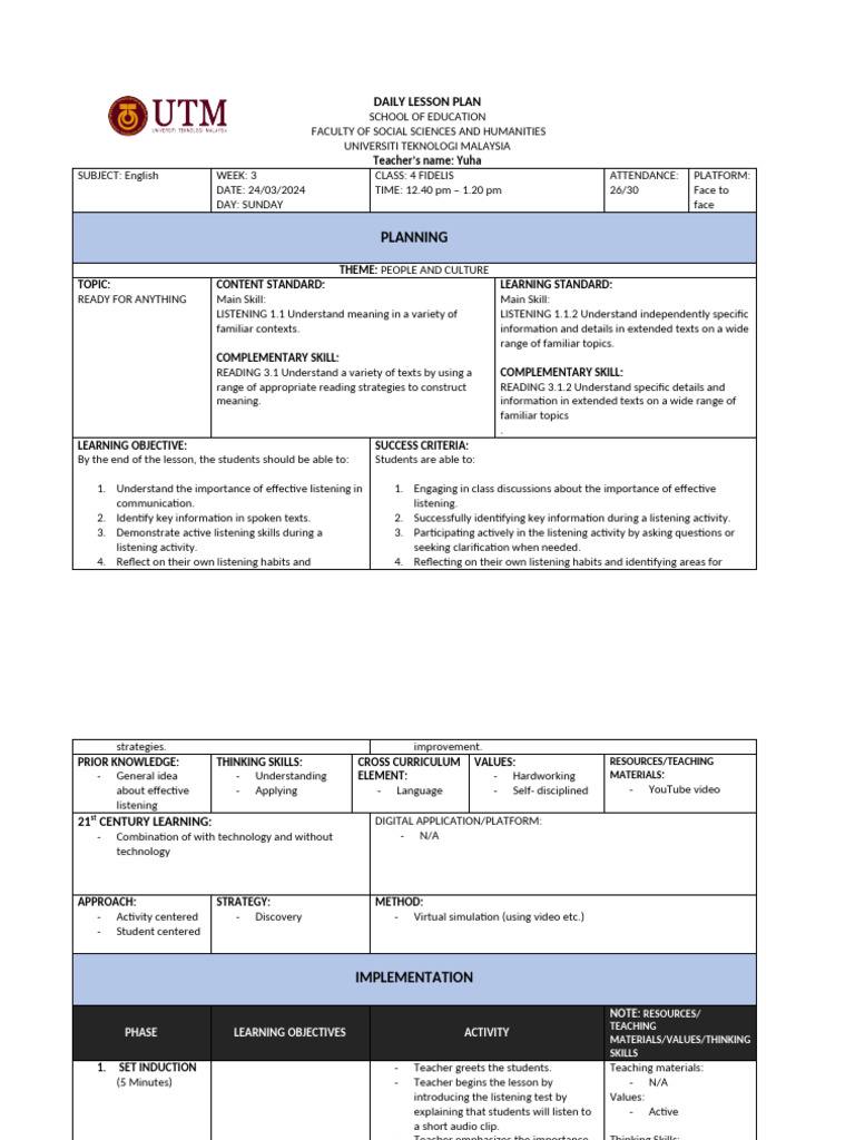 RPH F4 ENGLISH (4 Fidelis) - Sun | PDF