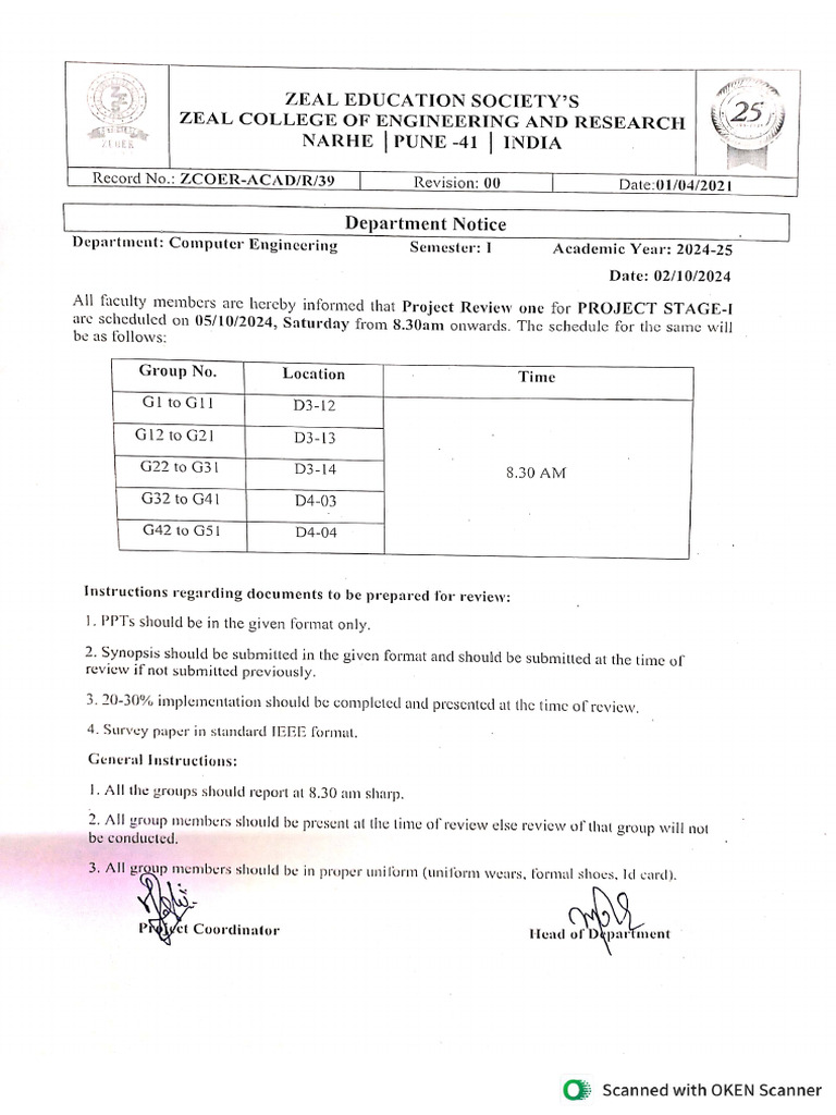 Project Review I Notice | PDF