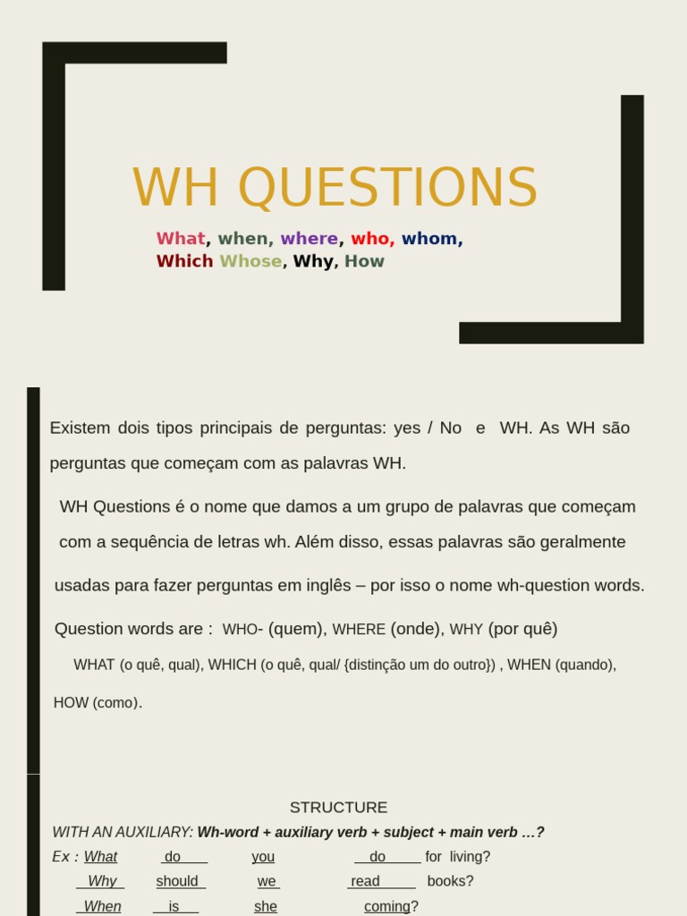 WH Questions. | PDF | Semantics | Semantic Units