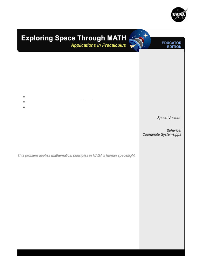 NASA - Space Vectors-TOPODETIC | PDF