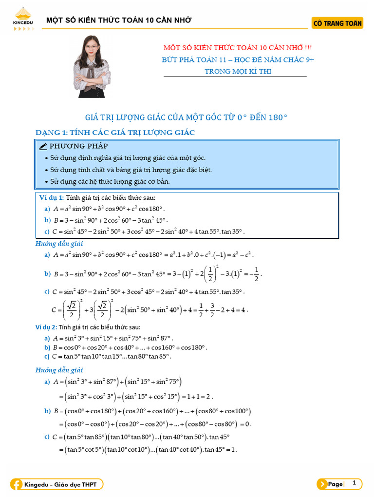 Cac Dang BT Toan 10 | PDF
