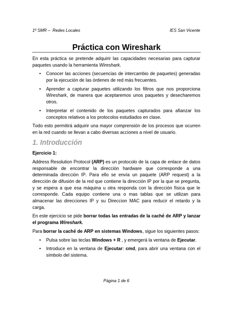 Practica WireShark | PDF
