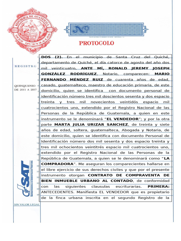 Escritura 2 Primera Parte | PDF