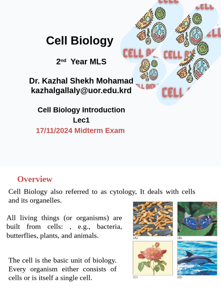 Cell Biology Introduction | PDF
