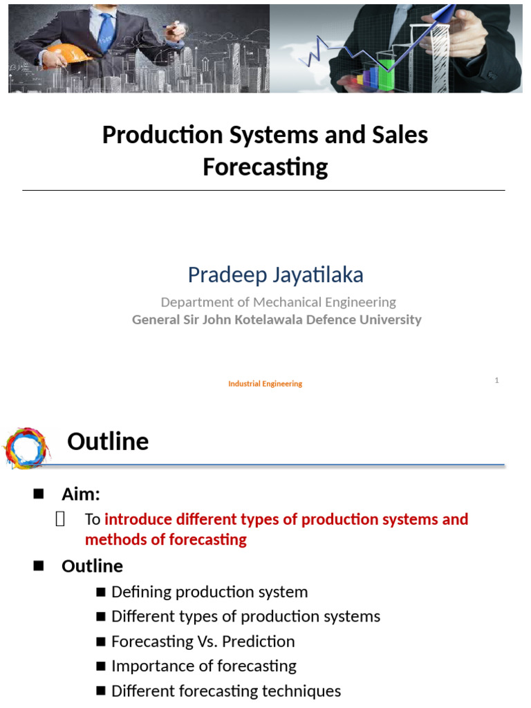 Production Systems And Sales Forecasting Pdf Forecasting Business