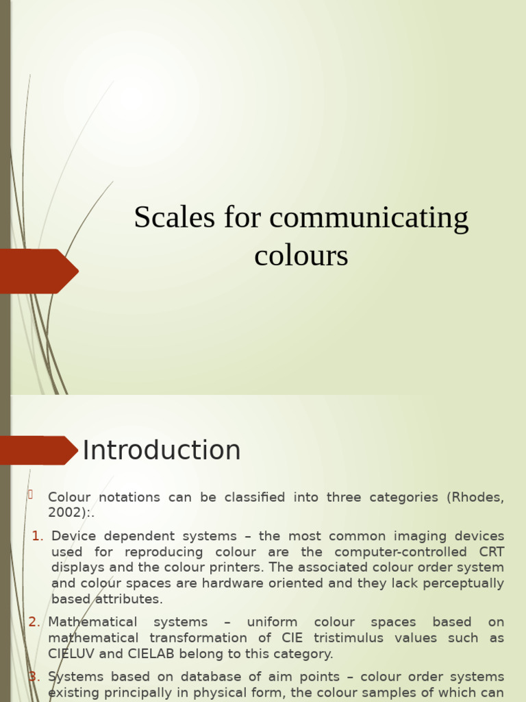 Scales For Communicating Colors | PDF | Color | Art
