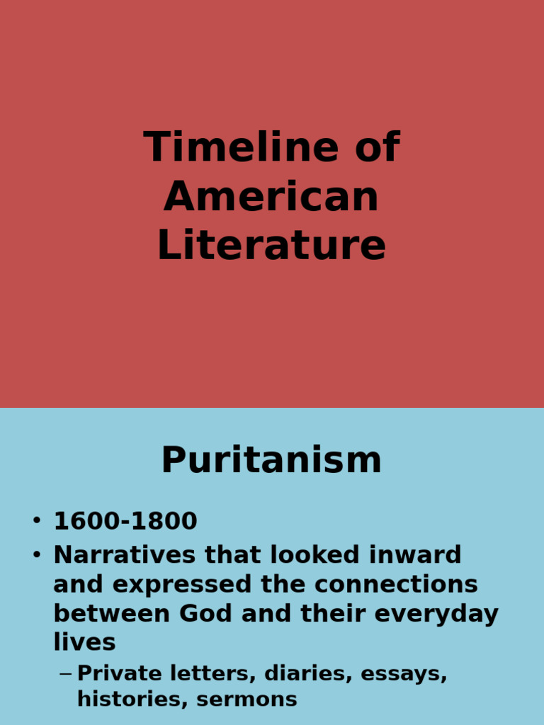 Timeline of American Literature | PDF