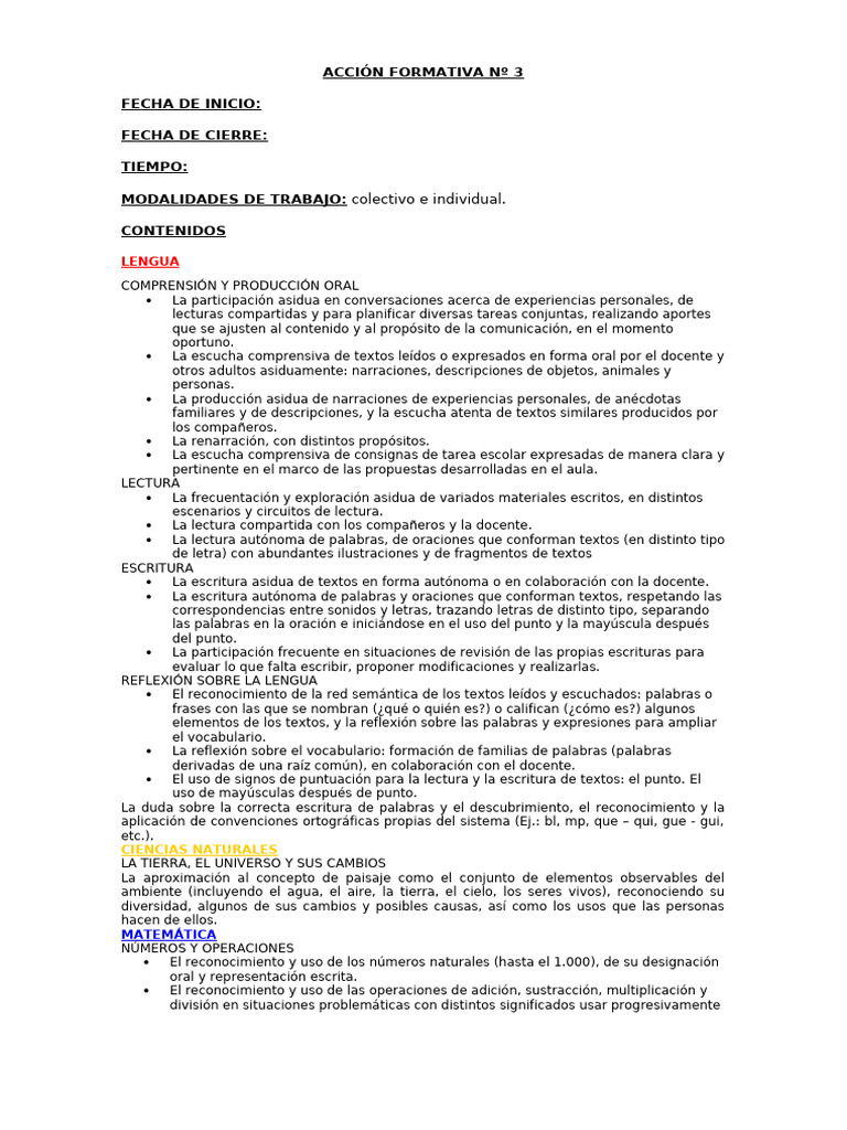 Acción Formativa #3 | PDF