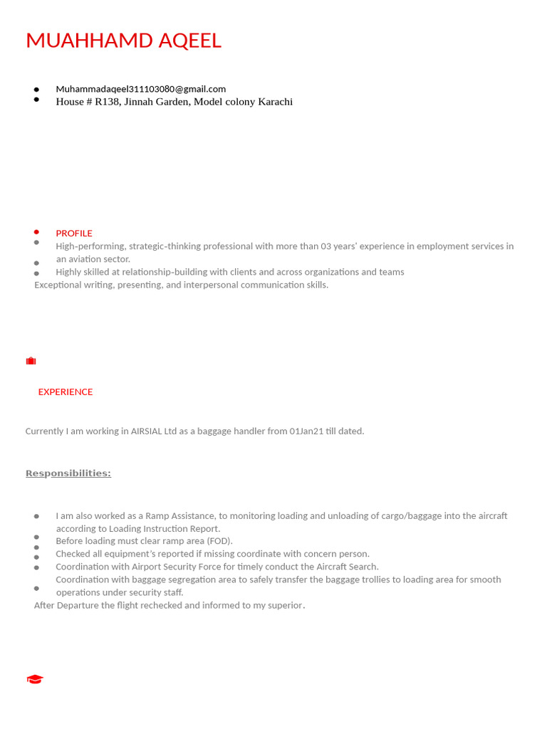 Aqeel CV New - Docx - 20240524 - 142150 - 0000 | PDF