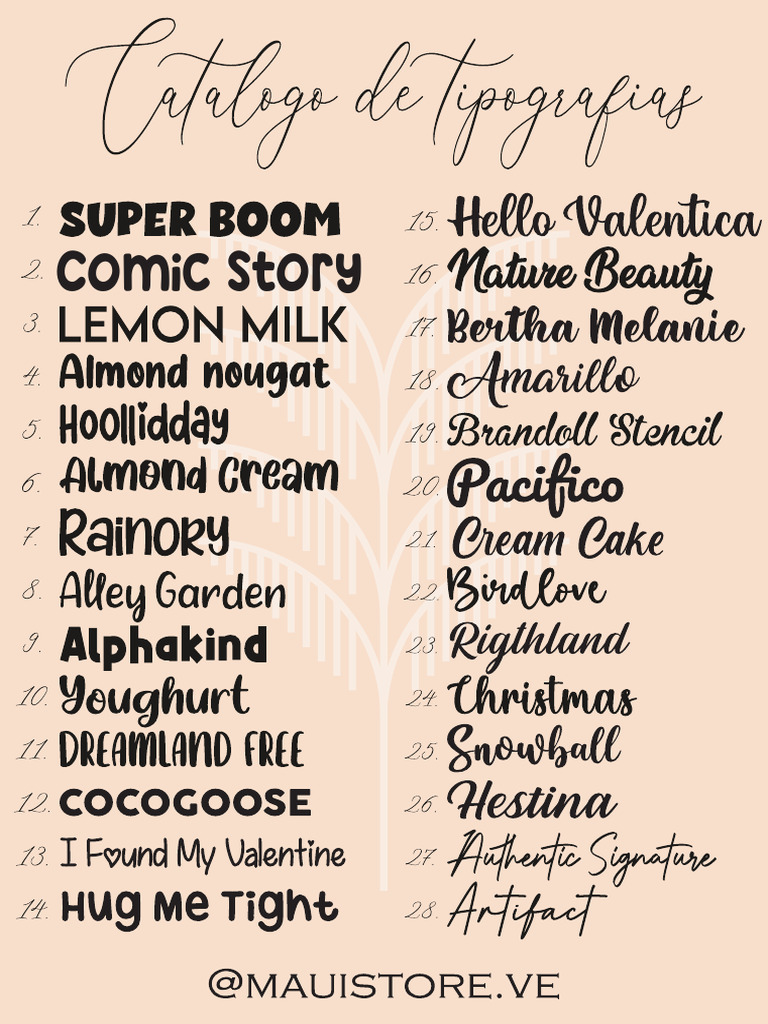 Catalogo Tipografias Maui | PDF