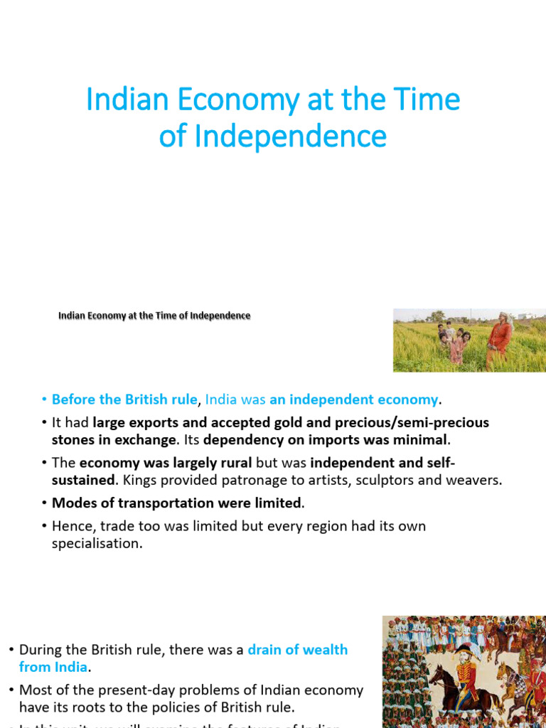 Indian Economy at Independence: Overview | PDF | Human Development ...