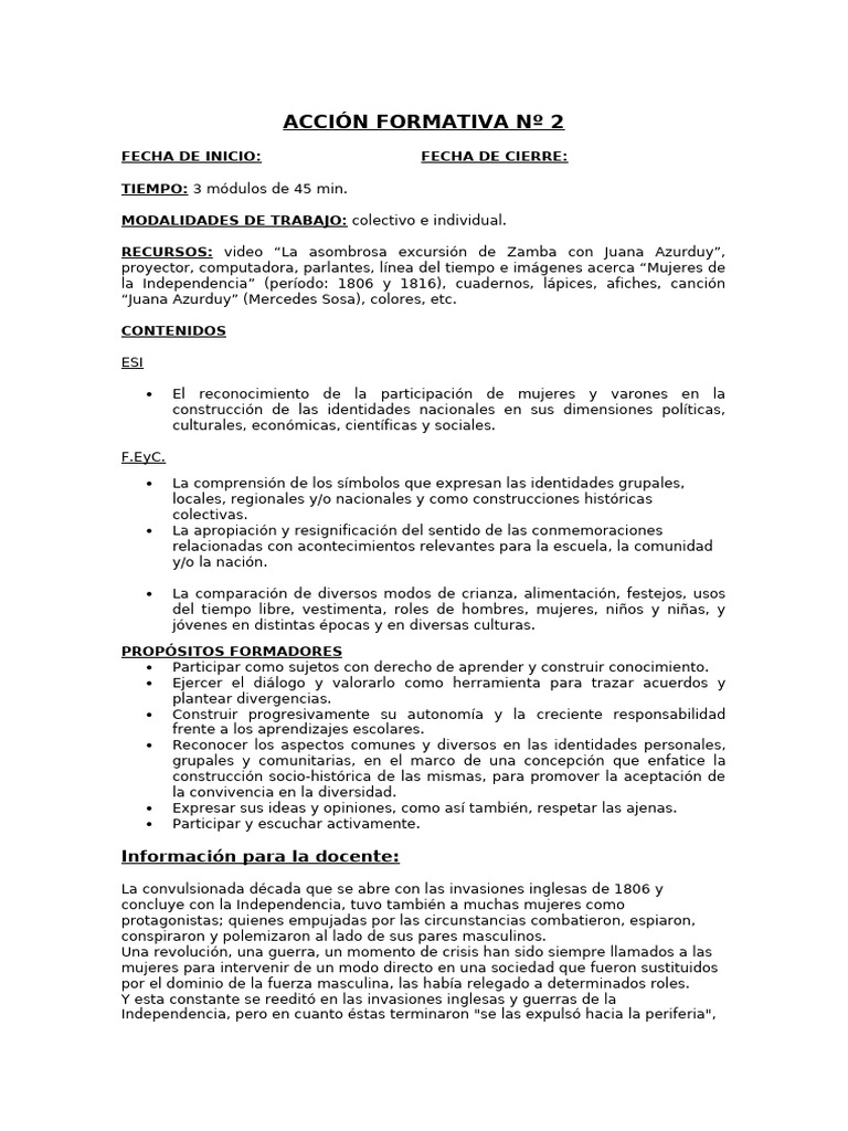 Acción Formativa #2-1 | PDF