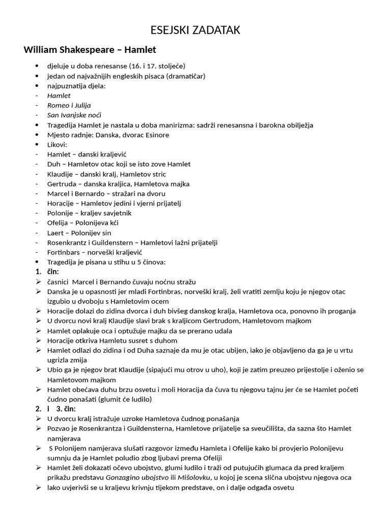 Esejski Zadatak | PDF