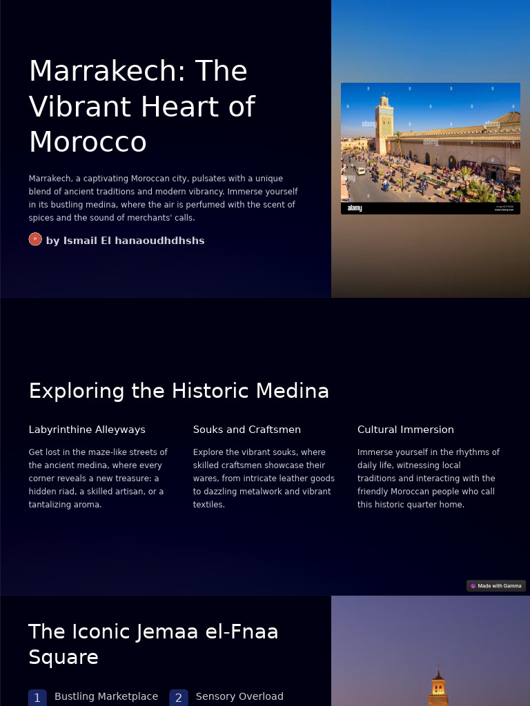 Marrakech The Vibrant Heart of Morocco | PDF