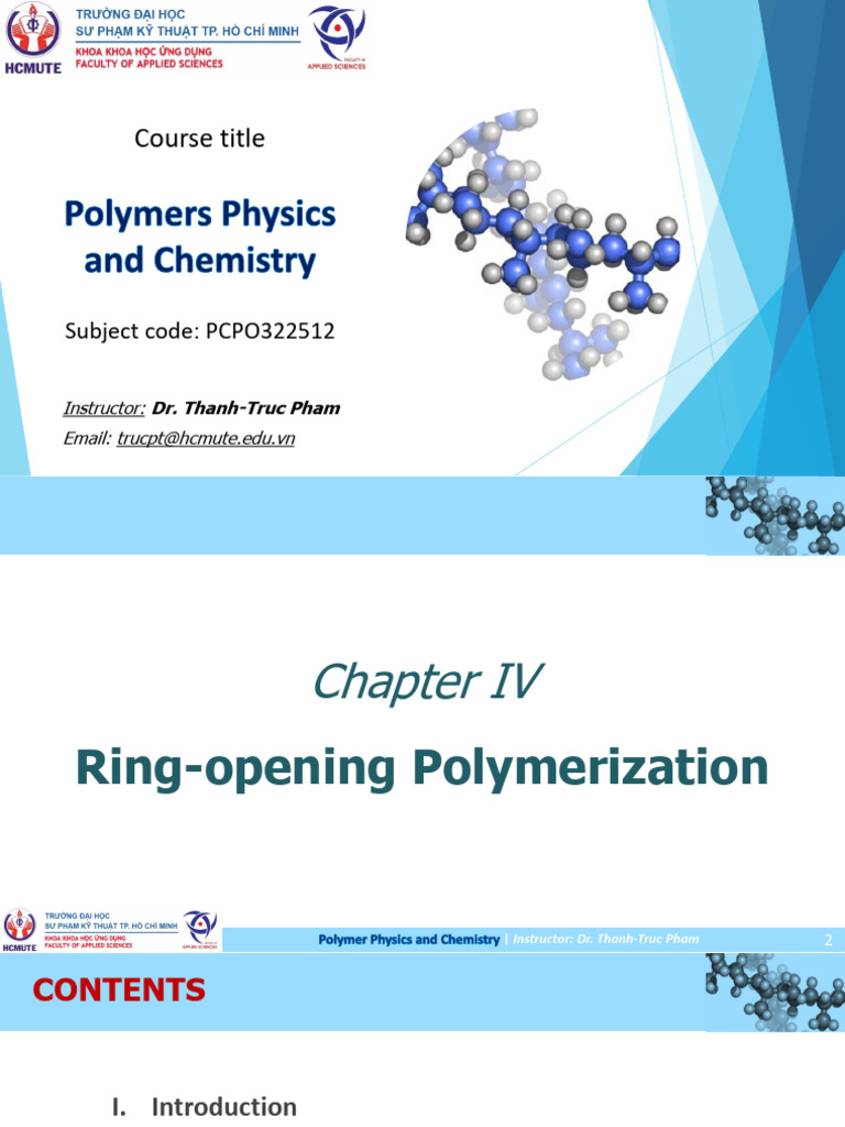 Chapter 4 - Ring-Opening Polymerization | PDF