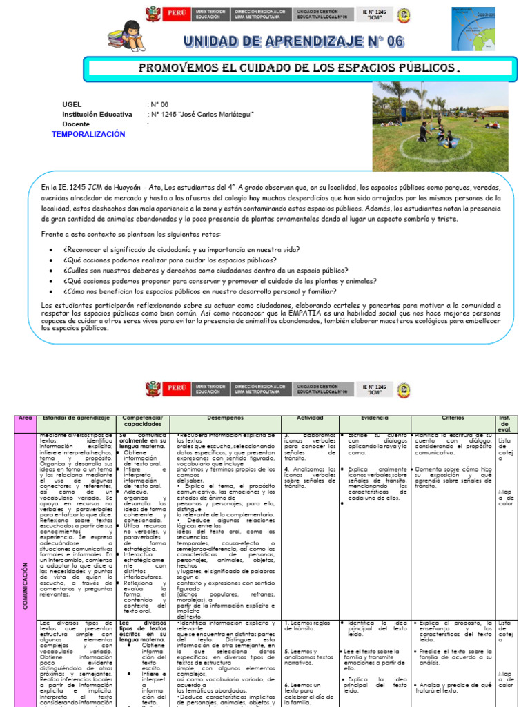 UNIDAD 6 Setiembre | PDF