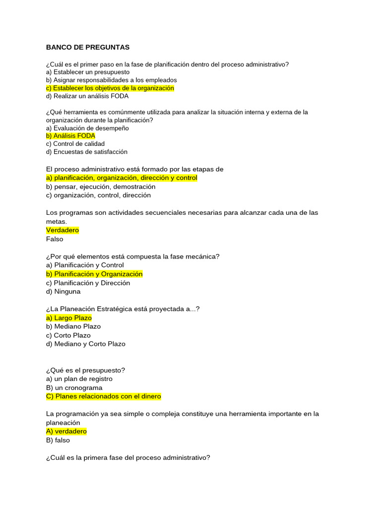 Grupo 4 Banco de Preguntas . | PDF