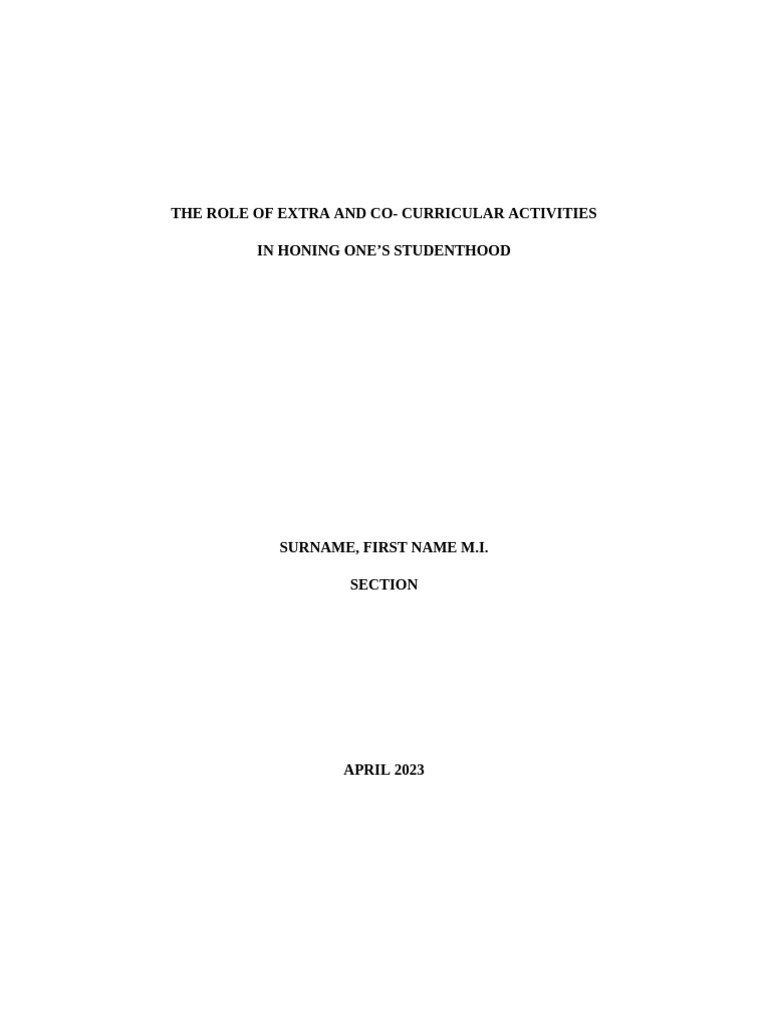 Term Paper Format | PDF