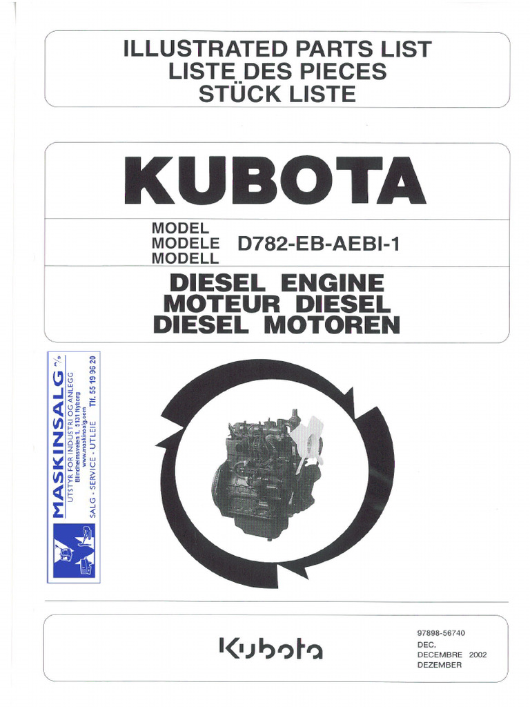 Kubota D782-EB-AEBI-1 TC07 12.2002 | PDF