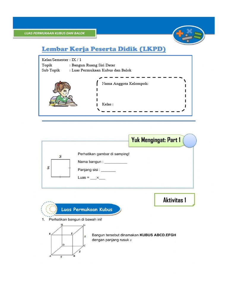 LKPD LP Kubus Balok | PDF