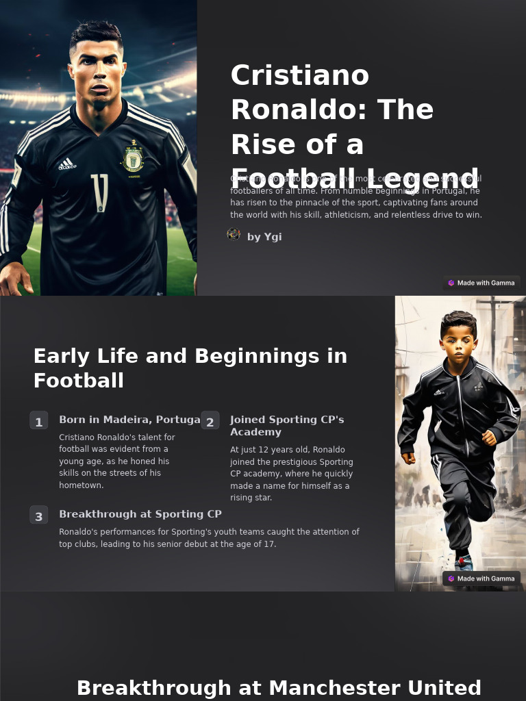 Cristiano Ronaldo The Rise of A Football Legend | PDF
