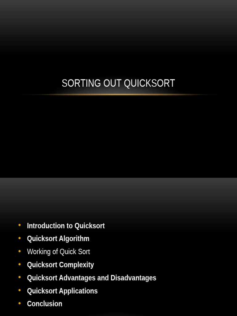 Quick Sort | PDF