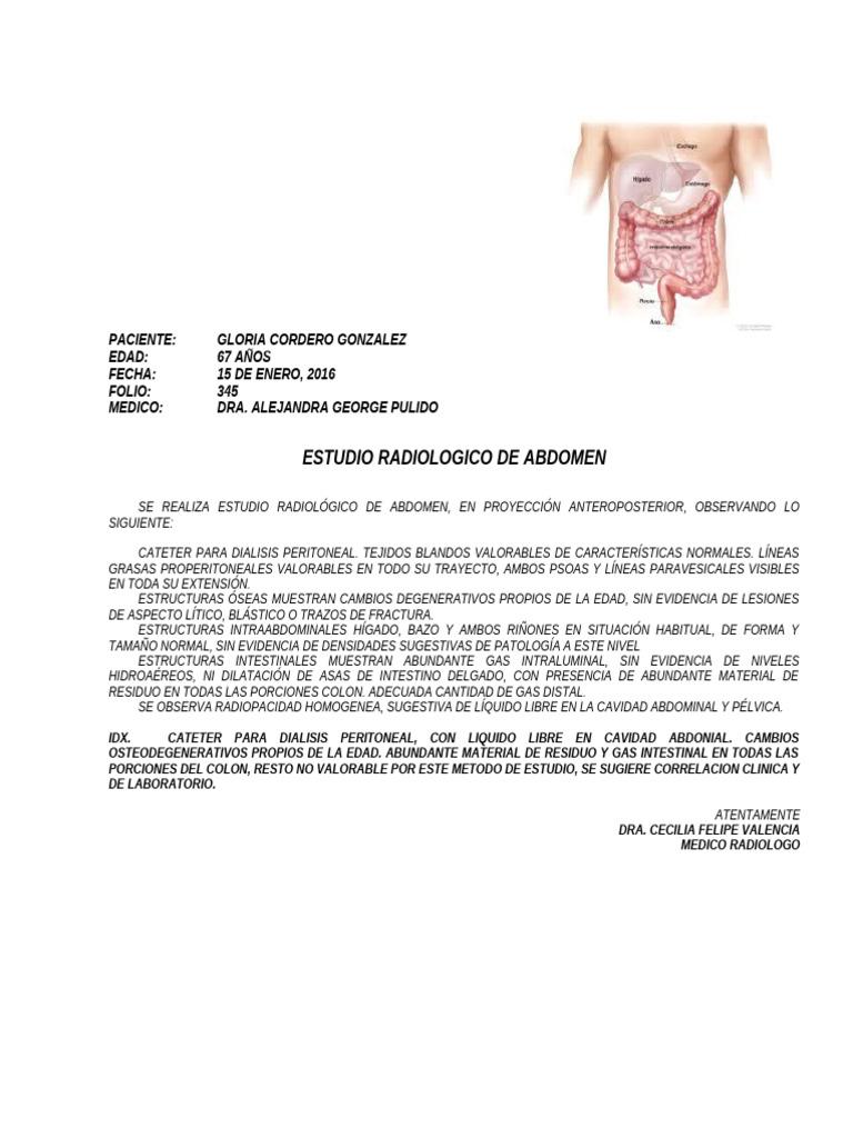 Z. RX Abdomen Ruq Cateter LL | PDF