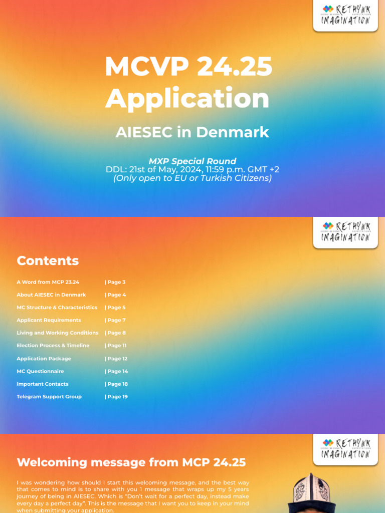 AIESEC Denmark MCVP Application 2024 | PDF | Communication