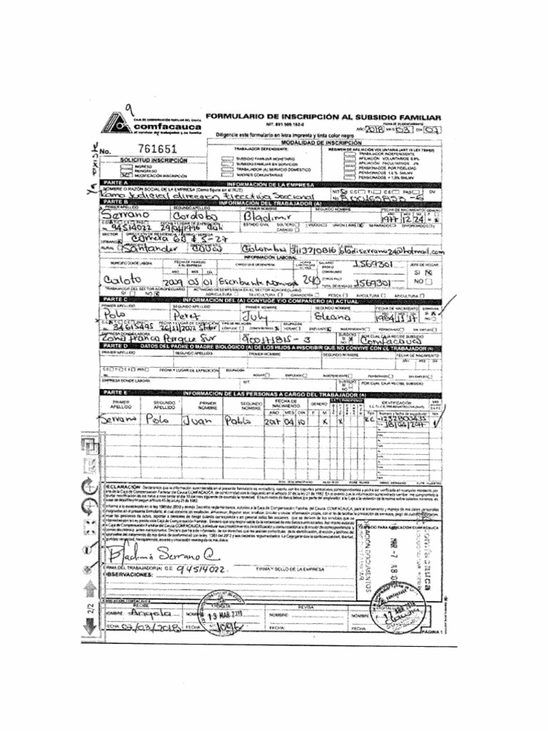 007 Formulario | PDF