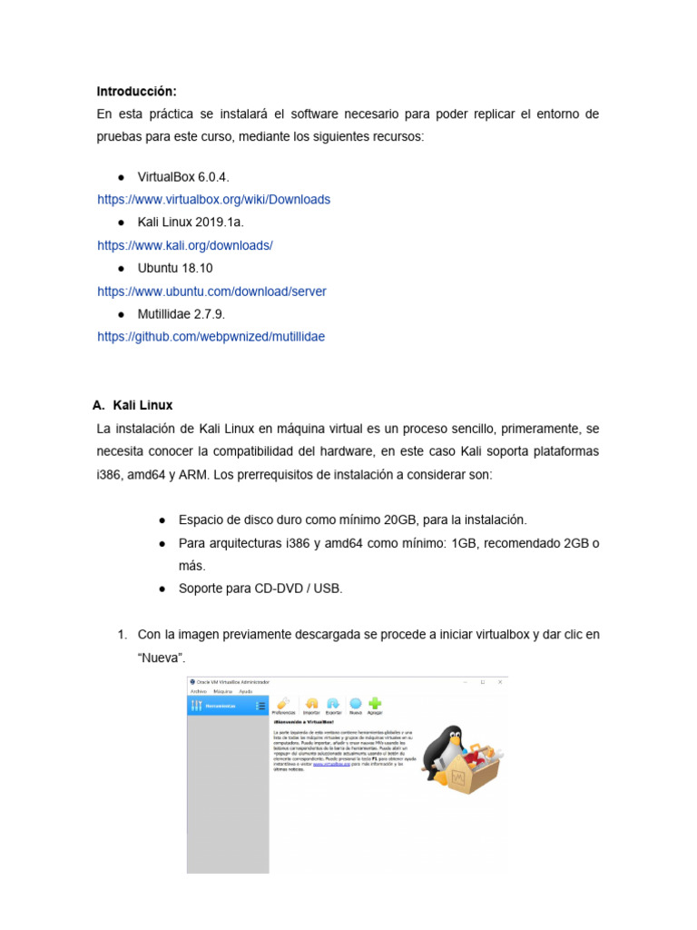 05b-35-Instalación Del Entorno de Pruebas Kali Linux | PDF
