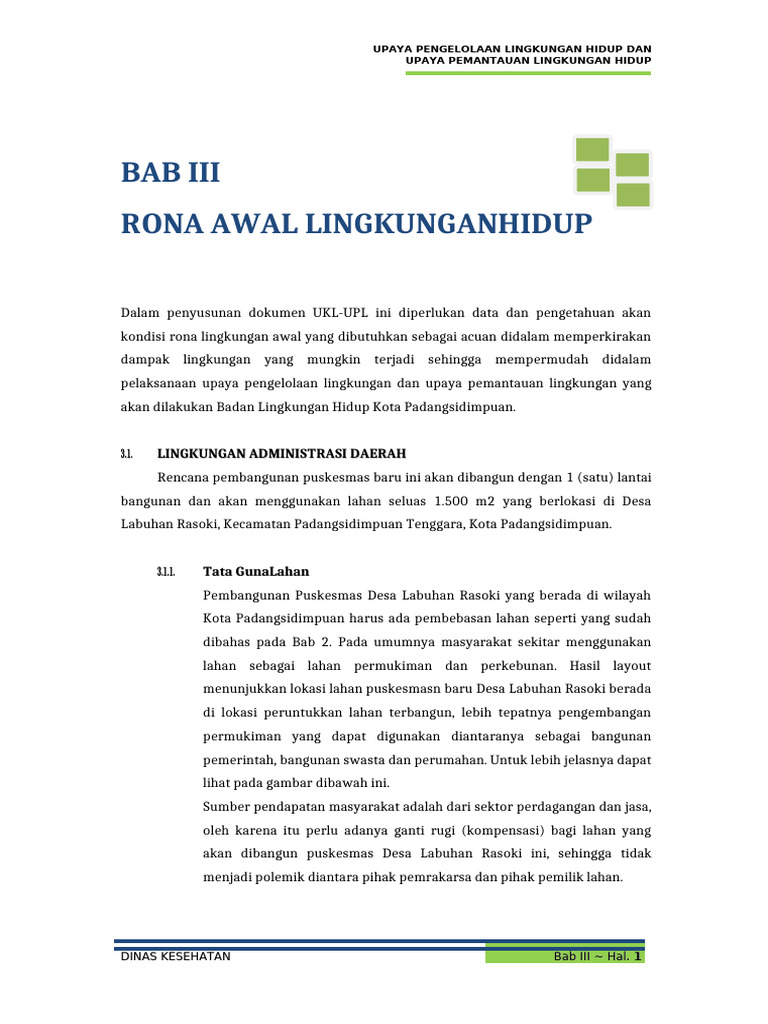 Oke-Bab 3 - Rona Awal Lingkungan Hidup | PDF