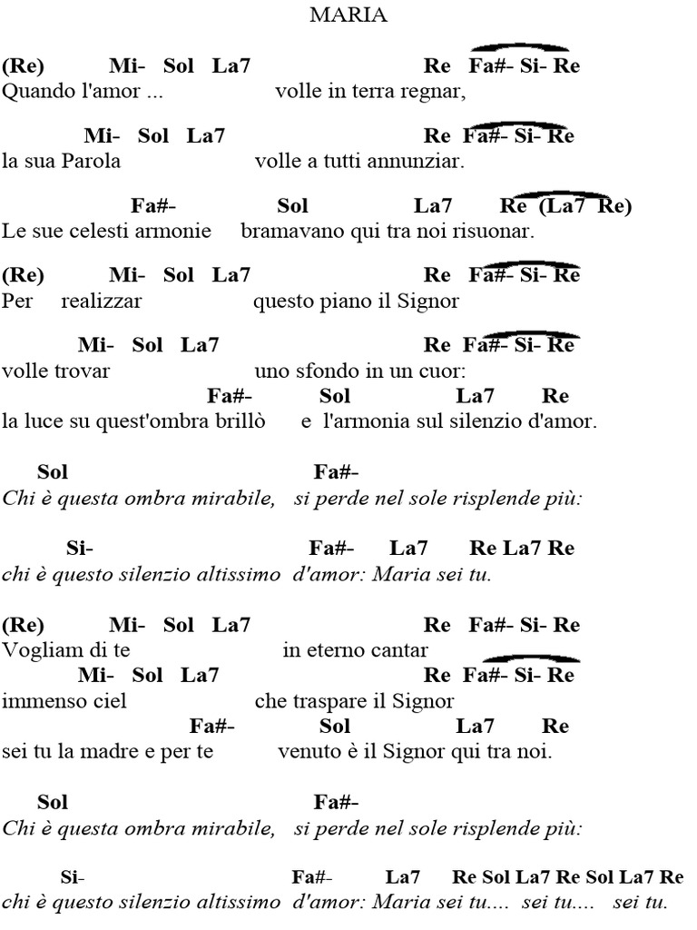 Maria Quando Lamor | PDF